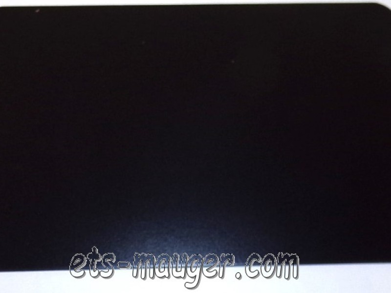 Ets Mauger - Plaque immatriculation 210 mm x 130 mm alu noir vierge