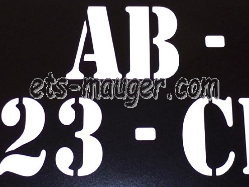 Ets Mauger - Lettrage autocollant blanc VINTAGE 210 x 130